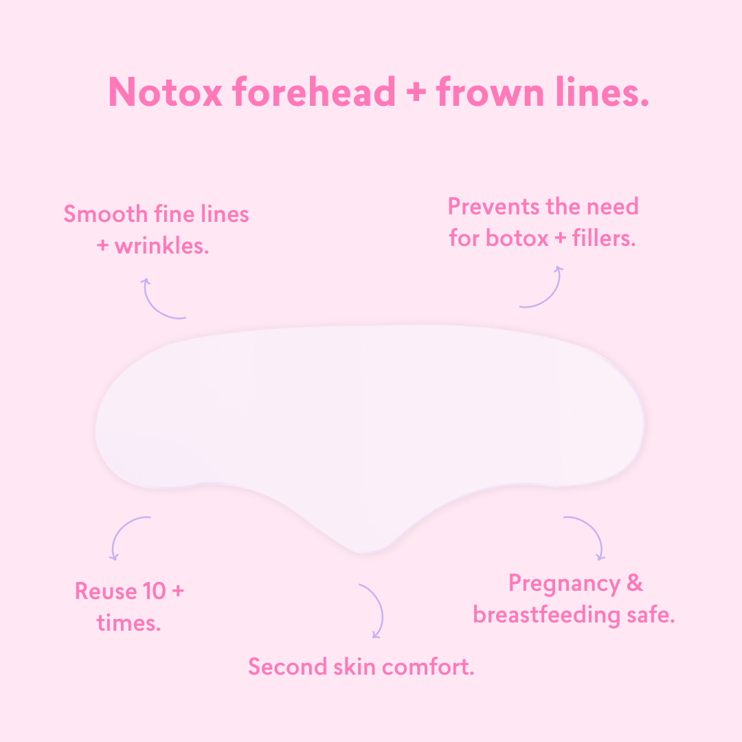 Notox - Forehead + Frown Lines Silicone Wrinkle Patch – Nudie Face